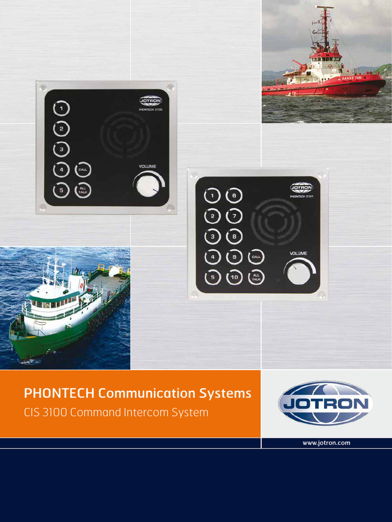 Jotron Phontech CIS3000 Command Intercom System Specs Mackay | PDF ...