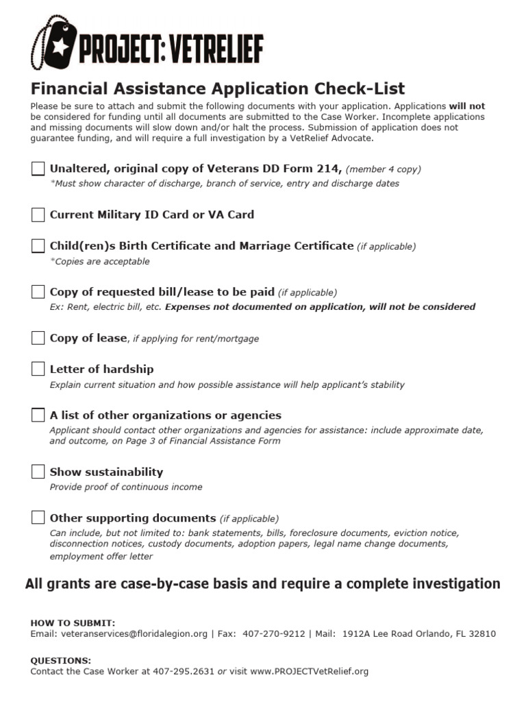 Emerg Asst Check List11 | PDF