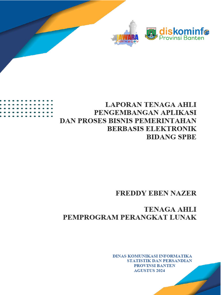 Laporan Bulan Agustus 2024 (Freddy Eben Nazer) - Compressed | PDF