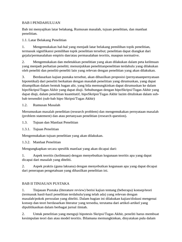 Isi Proposal Skripsi | PDF