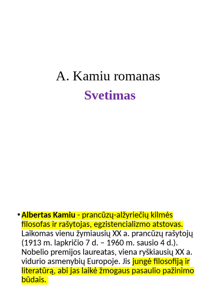 Kamiu Romanas P | PDF