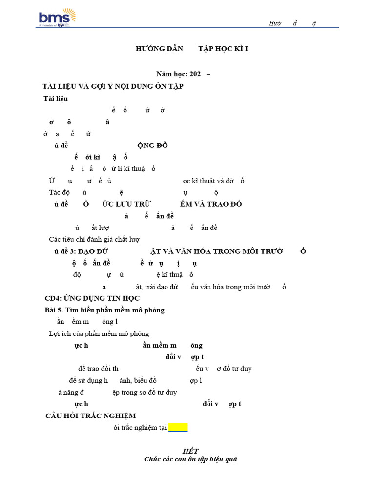 CKI - K9 - ĐC - Môn Tin | PDF