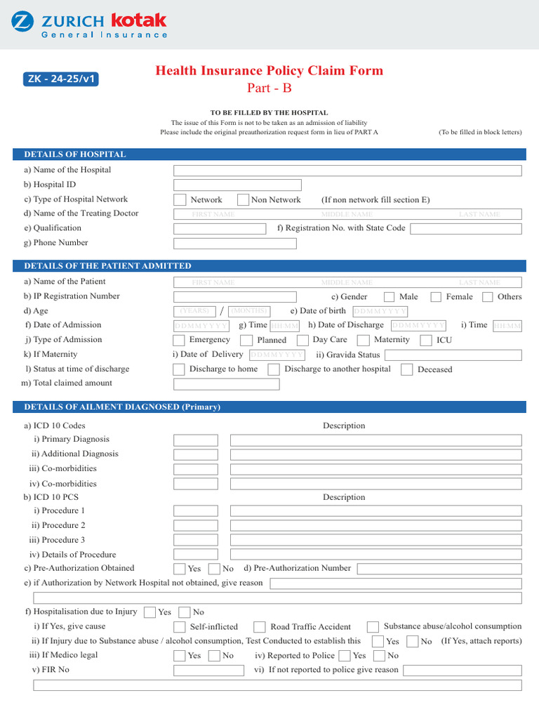 Health Insurance Part B Claim Form ZK v1 24 25 23072024 Bc038c95fa ...
