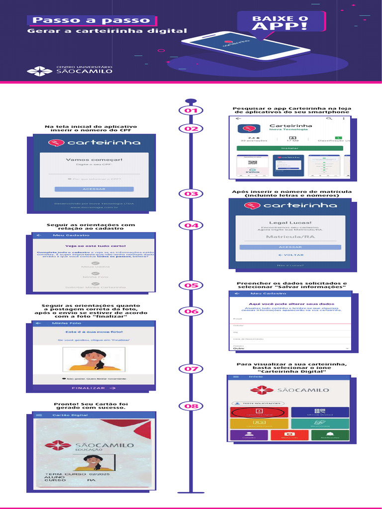 Passo A Passo Carteirinha Digital Ead Graduacao e Pos | PDF | Aplicativo para celular ...