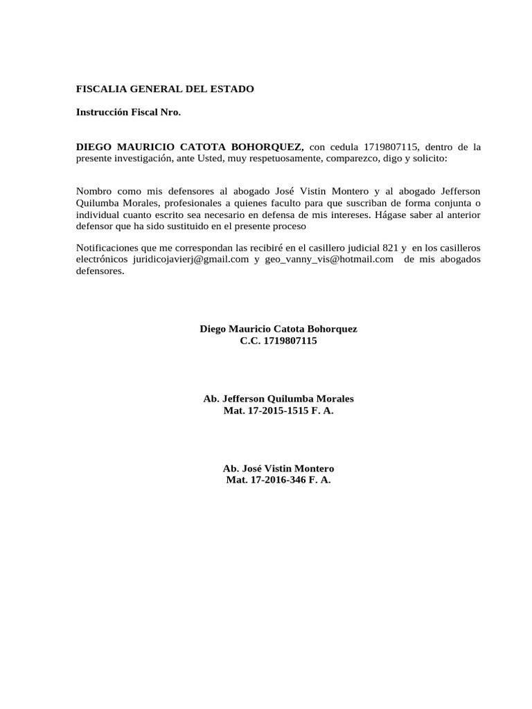 Fiscalia Casillero Catota | PDF