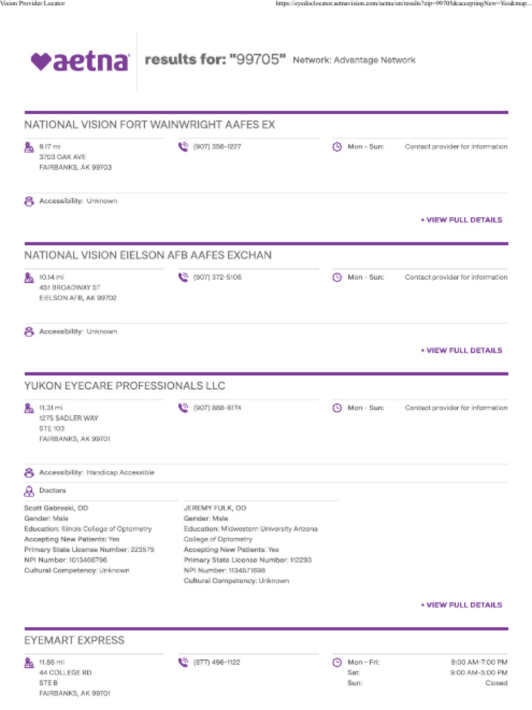 Vision Provider Locator | PDF