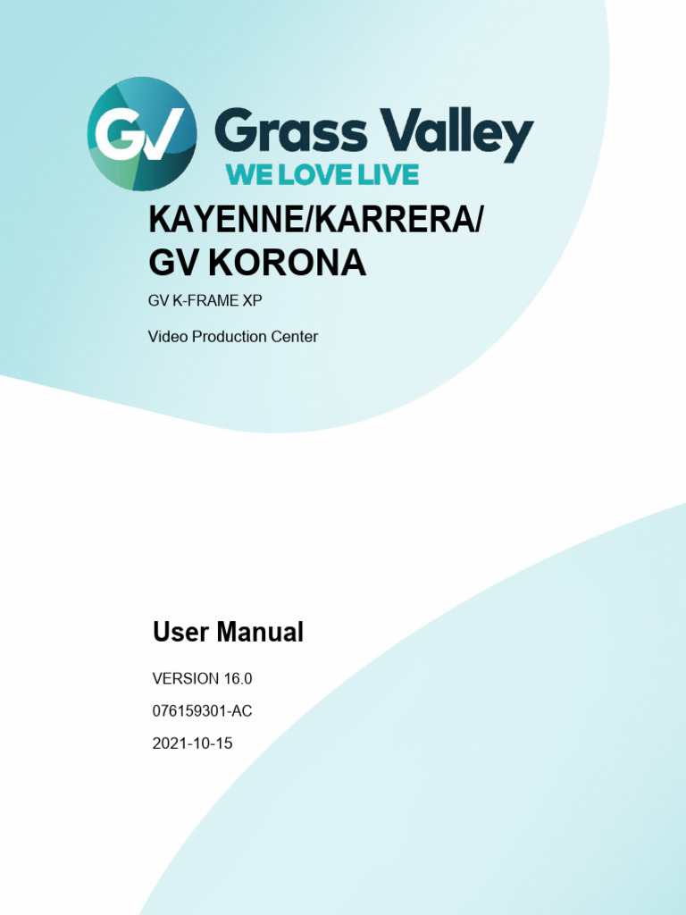 076-15-9301-AC GV K-Frame XP User Manual | PDF | Menu (Computing) | Trademark