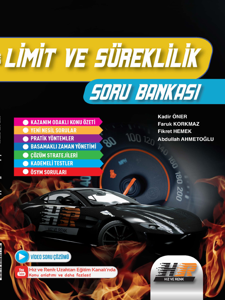 Ayt Li̇mi̇t Ve Sürekli̇li̇k Soru Bankasi - Hiz Ve Renk - Ornek | PDF