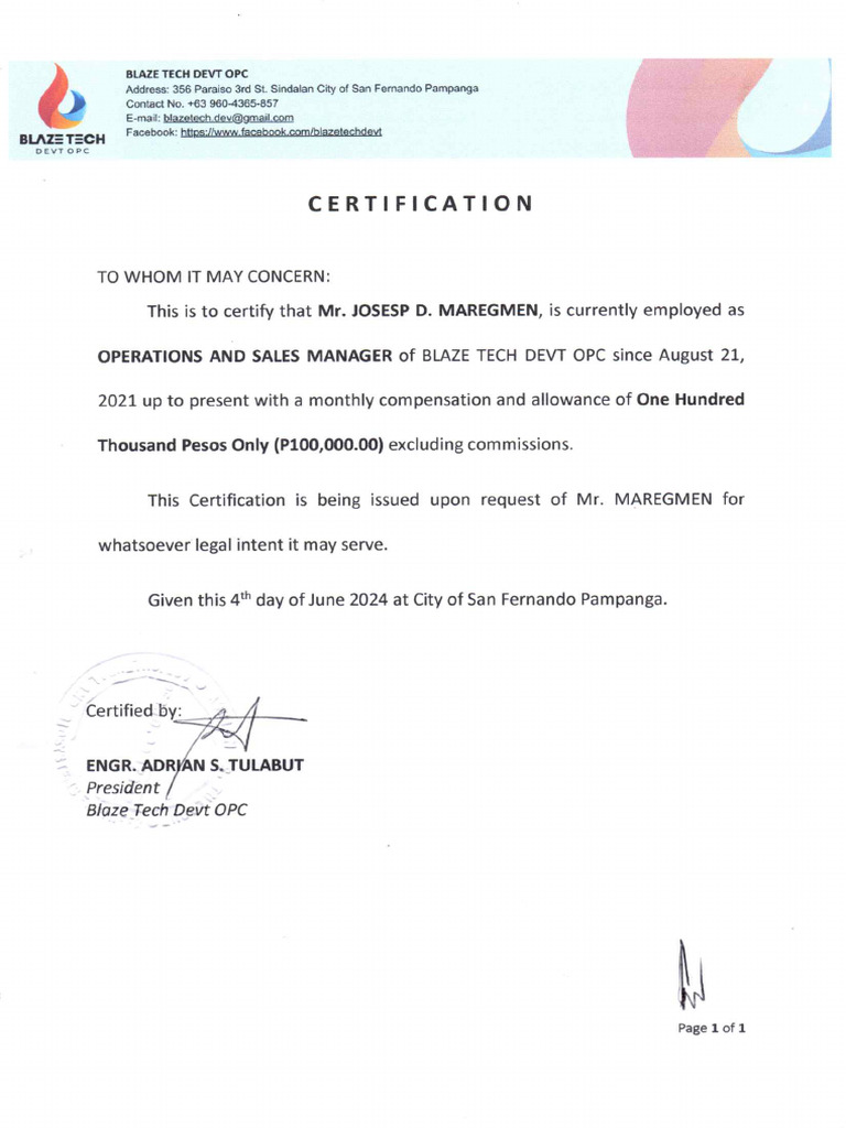 Coe Payslip Id17 | PDF