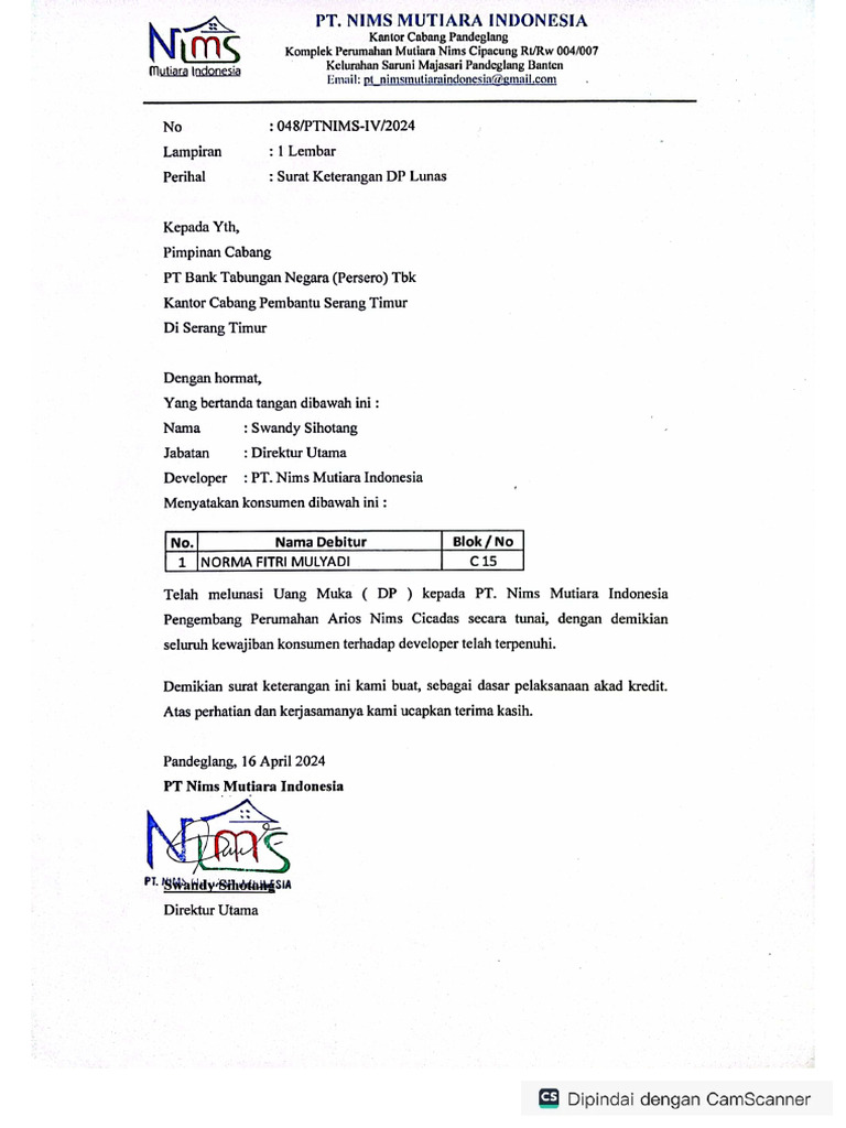 pengajuan akad_c15 norma fitri | PDF