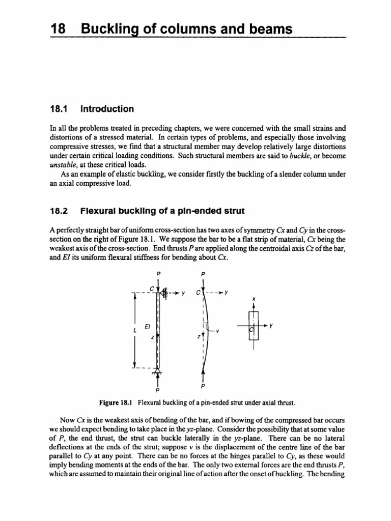 Note - Chapter 5 - Buckling of Struts | PDF