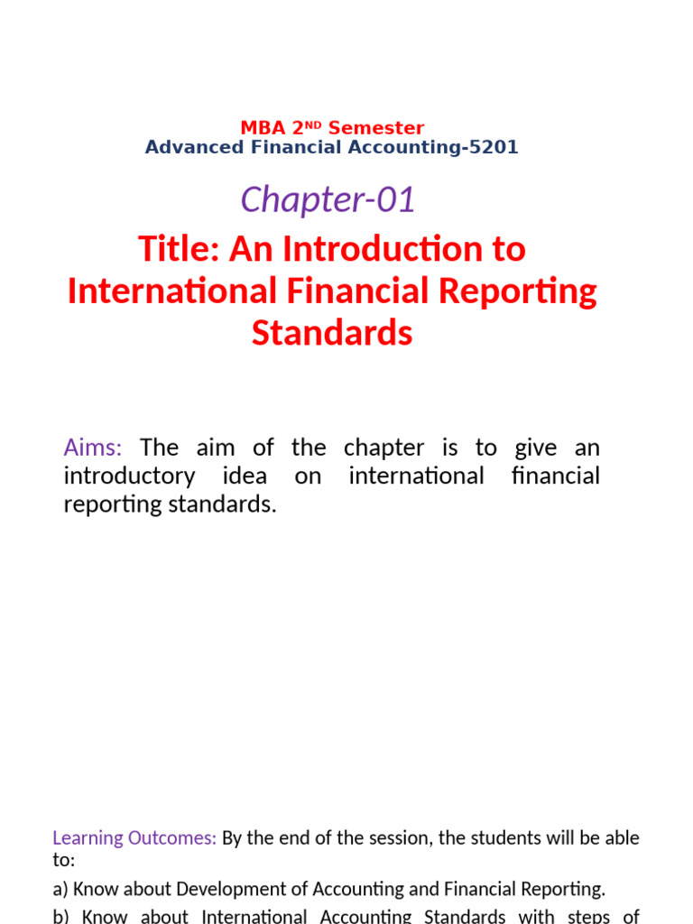 Chapter-01 An Introduction To International Financial Reporting ...