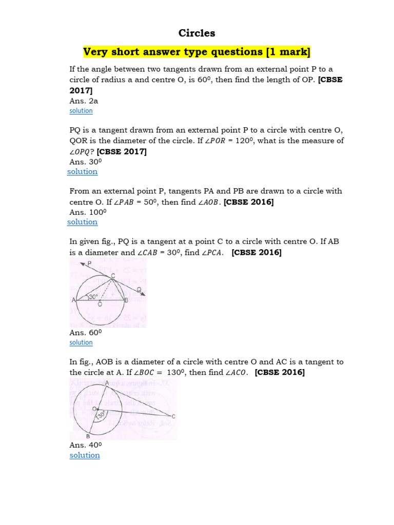 Circles | PDF | Circle | Perpendicular