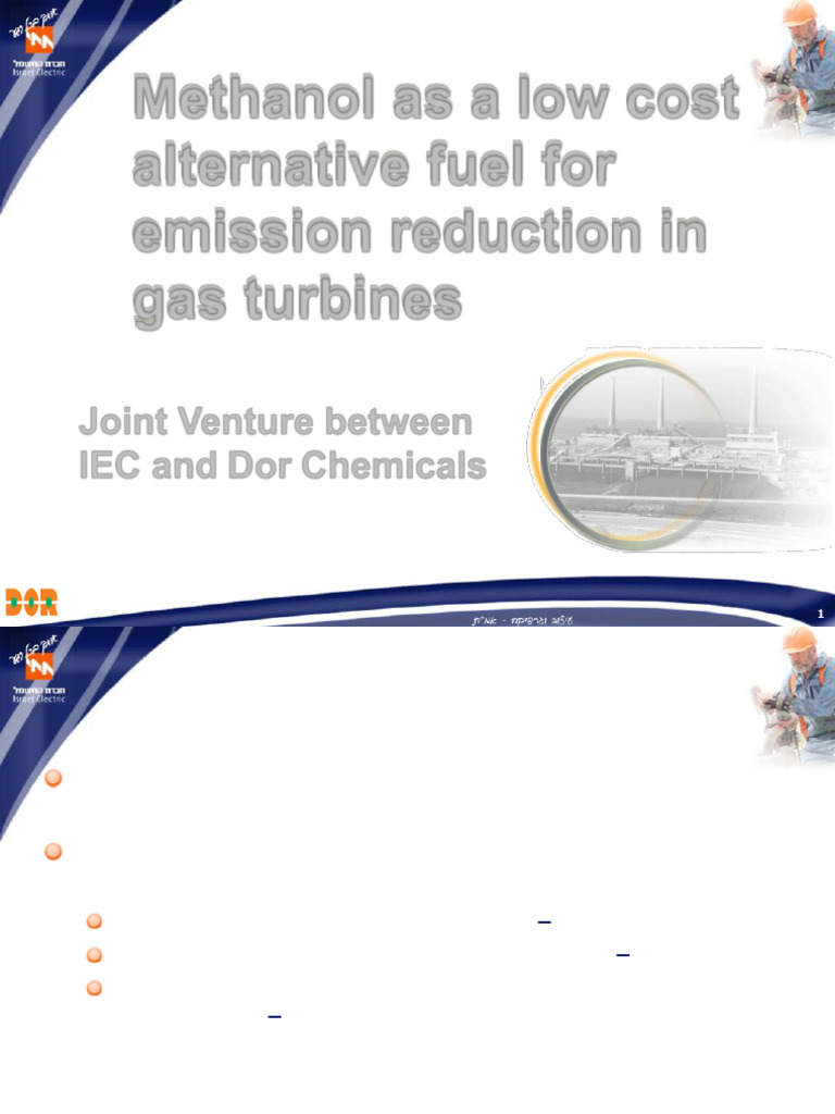 Methanol As A Low Cost Alternative Fuel For Emission Reduction in Gas ...