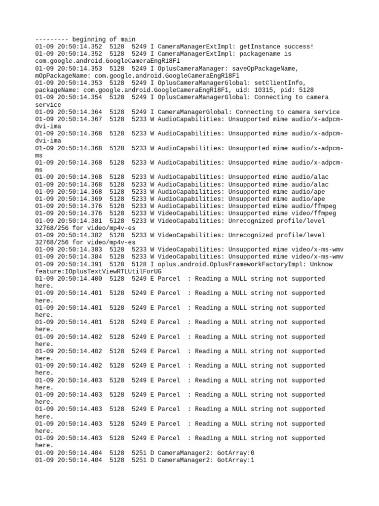 Log Cat 1736427014082 | PDF | Software Engineering | System Software