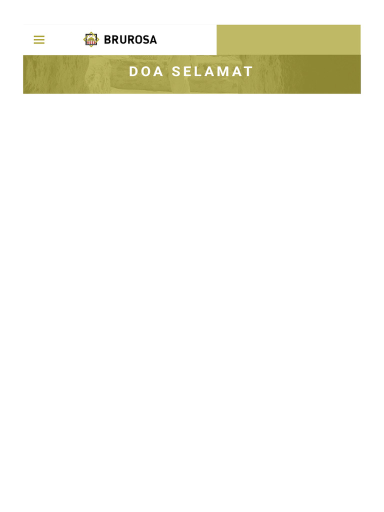 Doa Selamat Brunei Guide | PDF