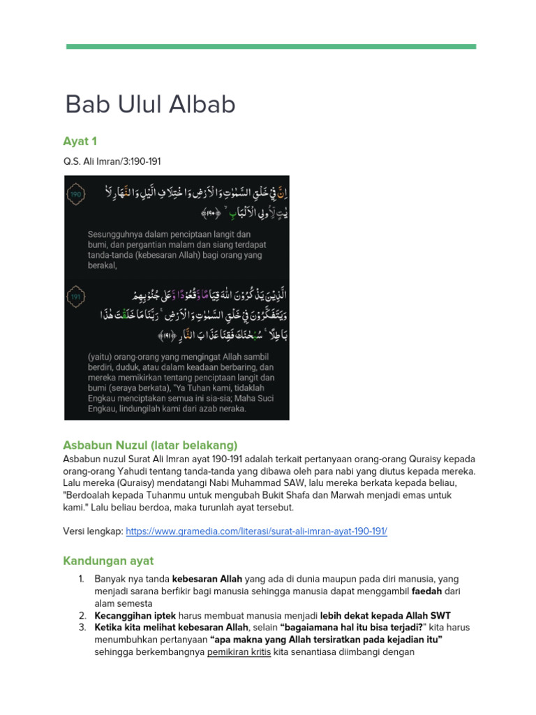 Salinan Bab Ulul Albab | PDF