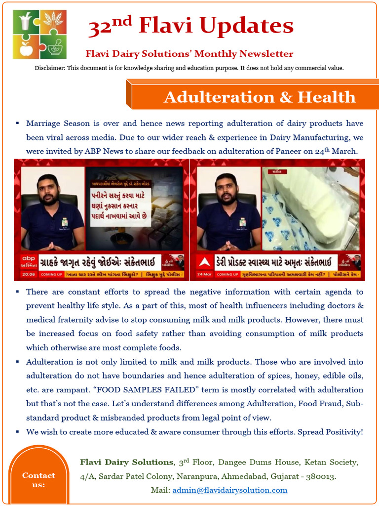 Flavi Updates - Issue 32 - Mar 24 | PDF | Foods | Milk