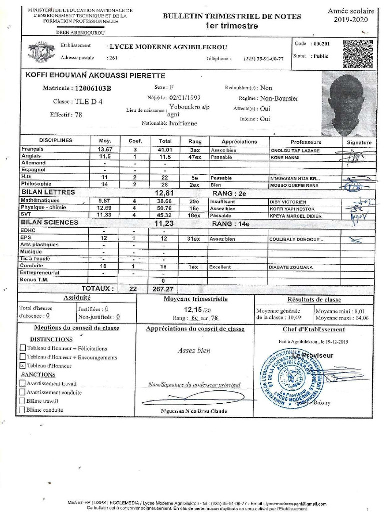 Bulletin Tle 1er Trimestre - Compressed | PDF