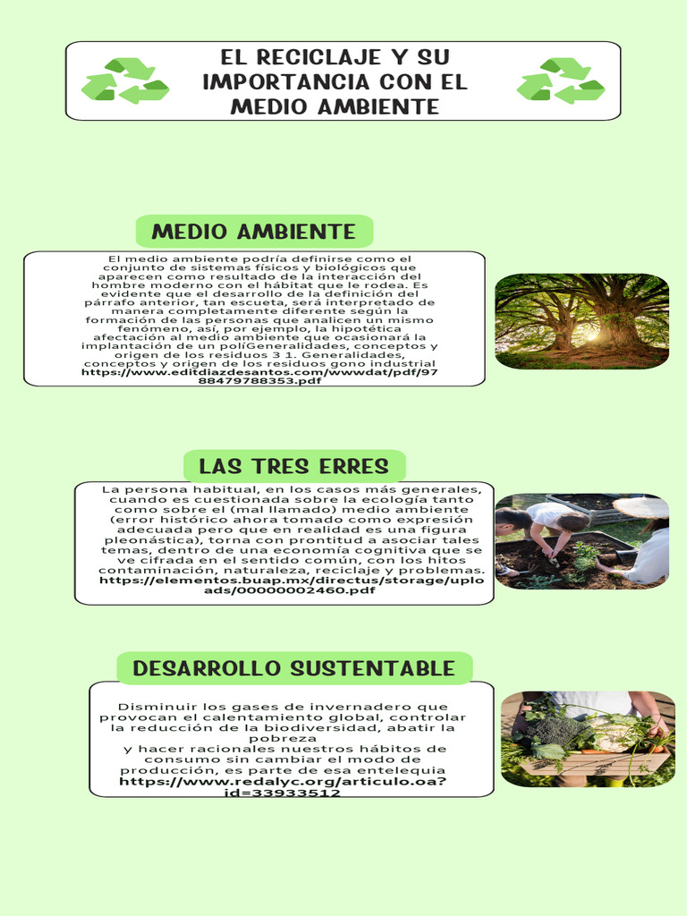 Infografía del Medio Ambiente y el reciclaje (2) | PDF