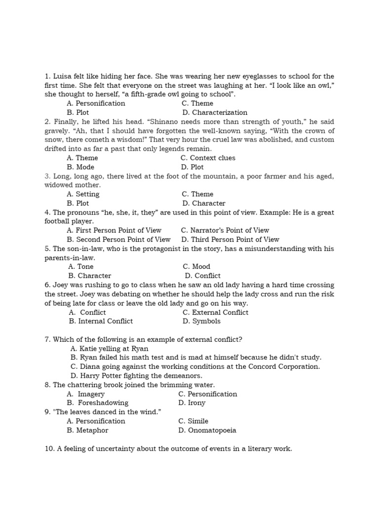 Diagnostic Exam in Creative Non Fiction 2 | PDF | Creative Nonfiction ...