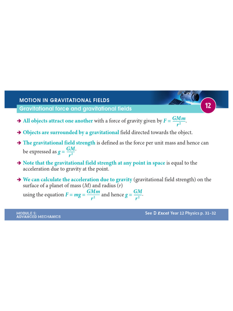12phys XL M3 Motion Grav Field | PDF | Orbit | Gravity