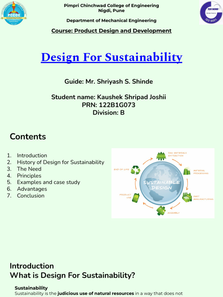Design for Sustainability Overview | PDF | Sustainability | Recycling