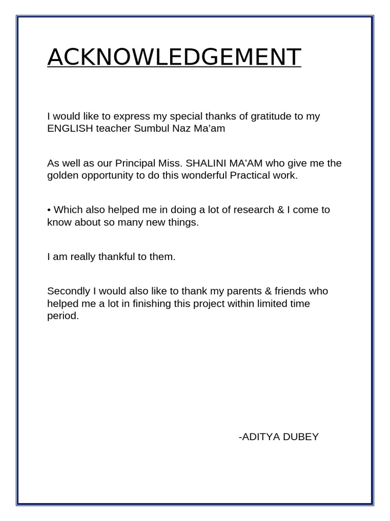 Acknowledgement Eng | PDF