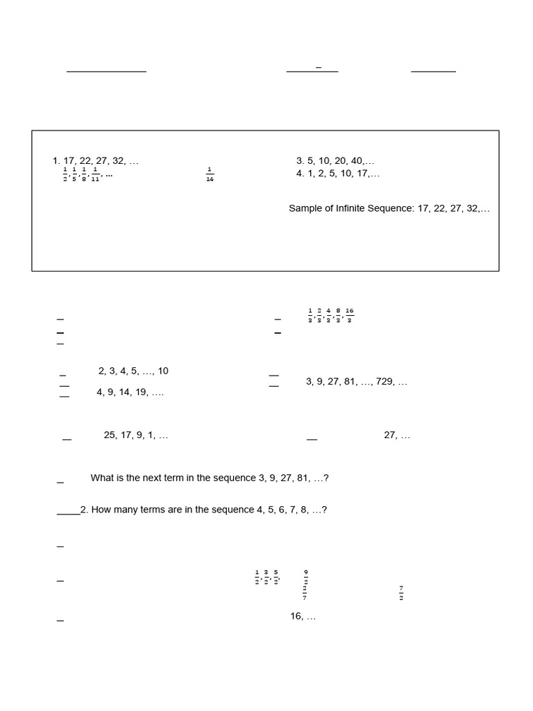 MMW Activity Sheet 1 Alao | PDF | Sequence | Numbers