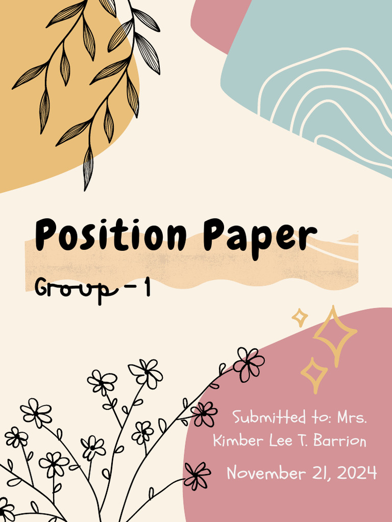 Pastel Colors Modern Minimal Portfolio Cover Page A4 Document | PDF