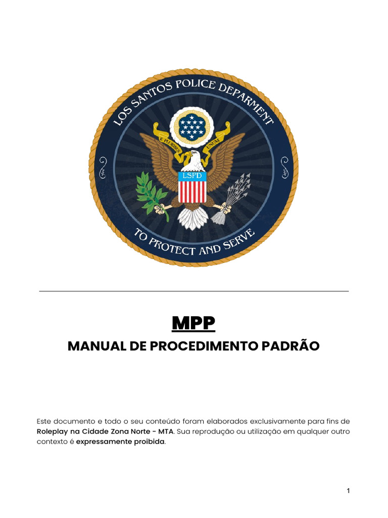 Manual Do Policial - LSPD | PDF | Crimes | Crime e Violência