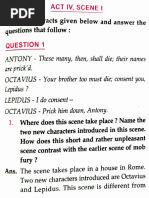 Act 3, Sc1 Workbook Answers | PDF | Mark Antony | Julius Caesar