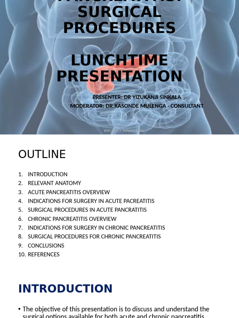 Acute and Chronic Pancreatitis - Surgical Procedures | PDF | Pancreas ...