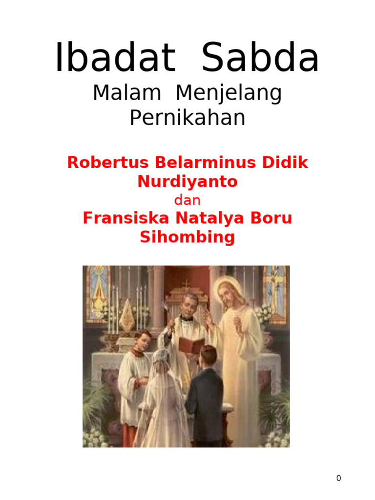 Ibadat Sabda Malam Midodareni | PDF