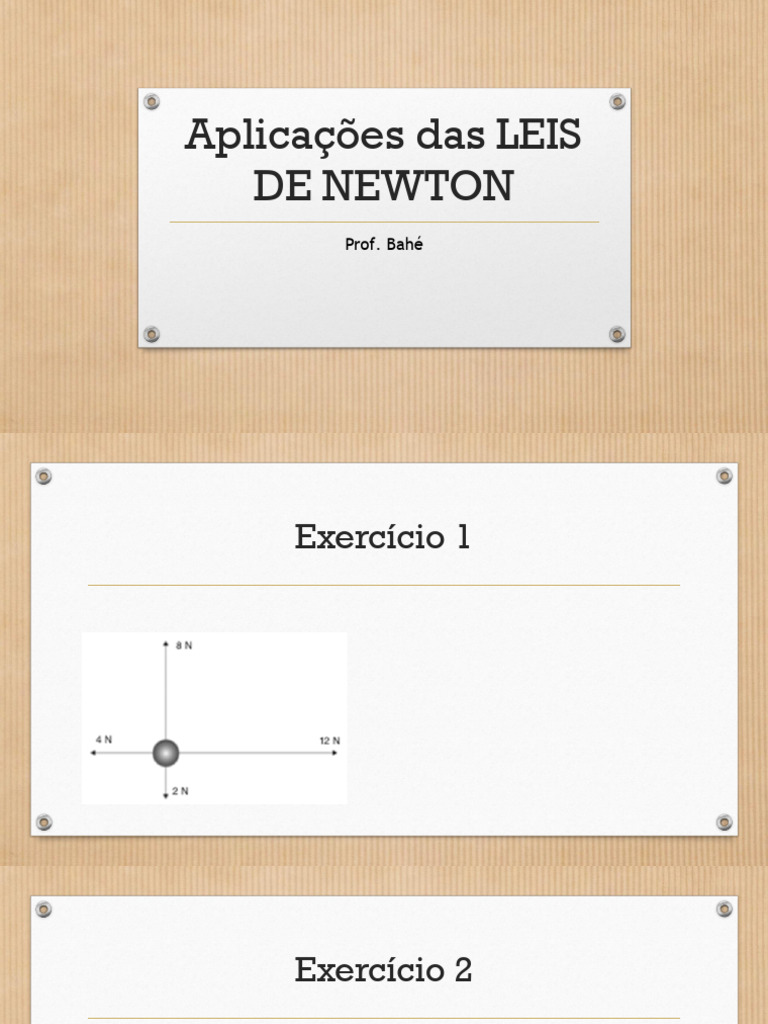 Aplicações Das LEIS DE NEWTON | PDF | Leis do Movimento de Newton | Força