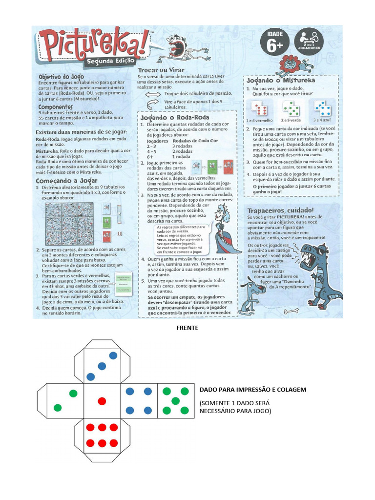 Materiais para Jogo Pictureka Imprimíveis | PDF