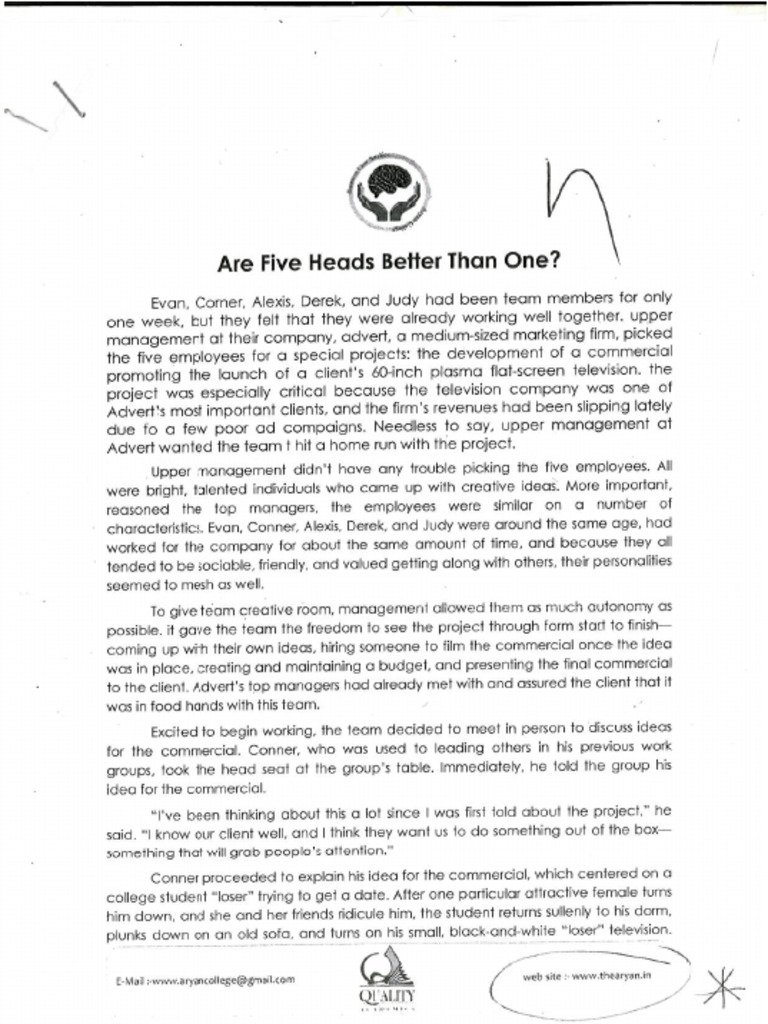 5 Heads 1 | PDF