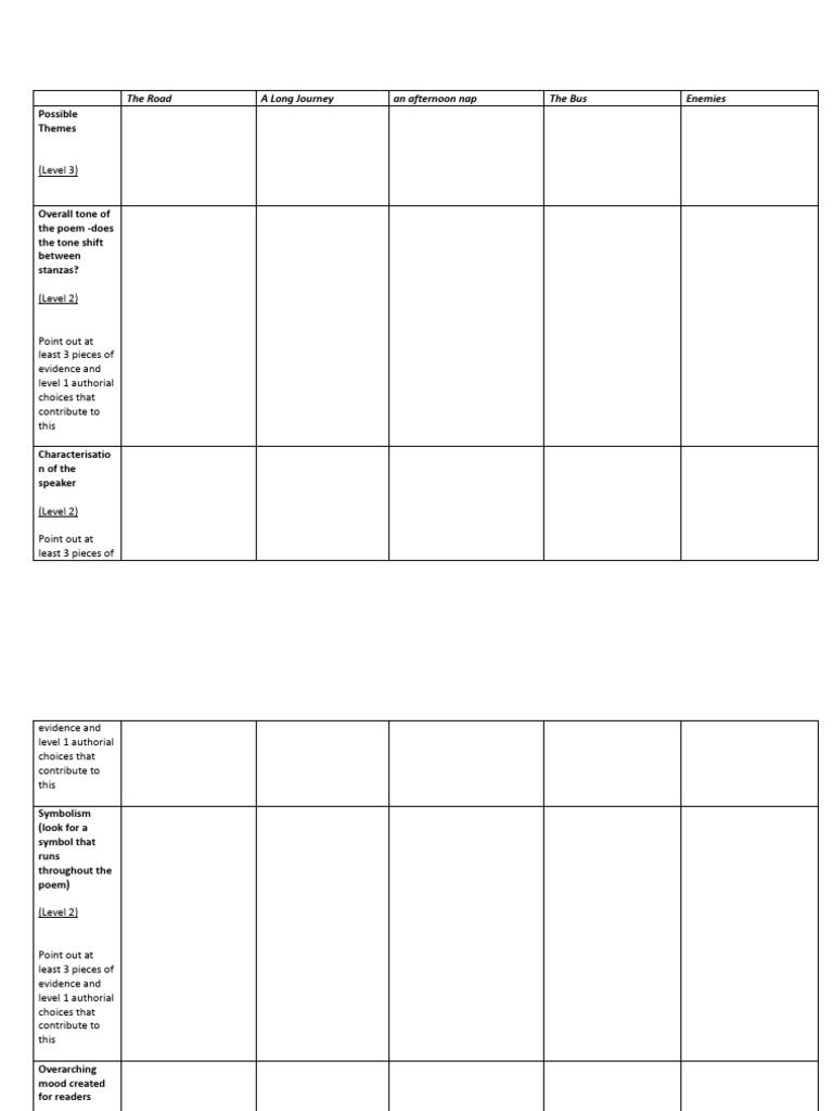 Set Poetry-Recap Grid | PDF