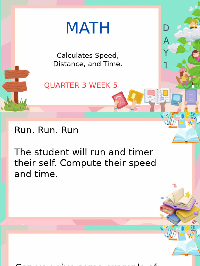 MATH Q3 Week 5 | PDF | Speed | Variable (Mathematics)