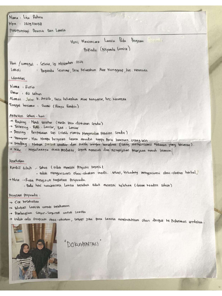 Tugas UTS Psikopatologi Dewasa Dan Lansia (Lisa Rahma) | PDF