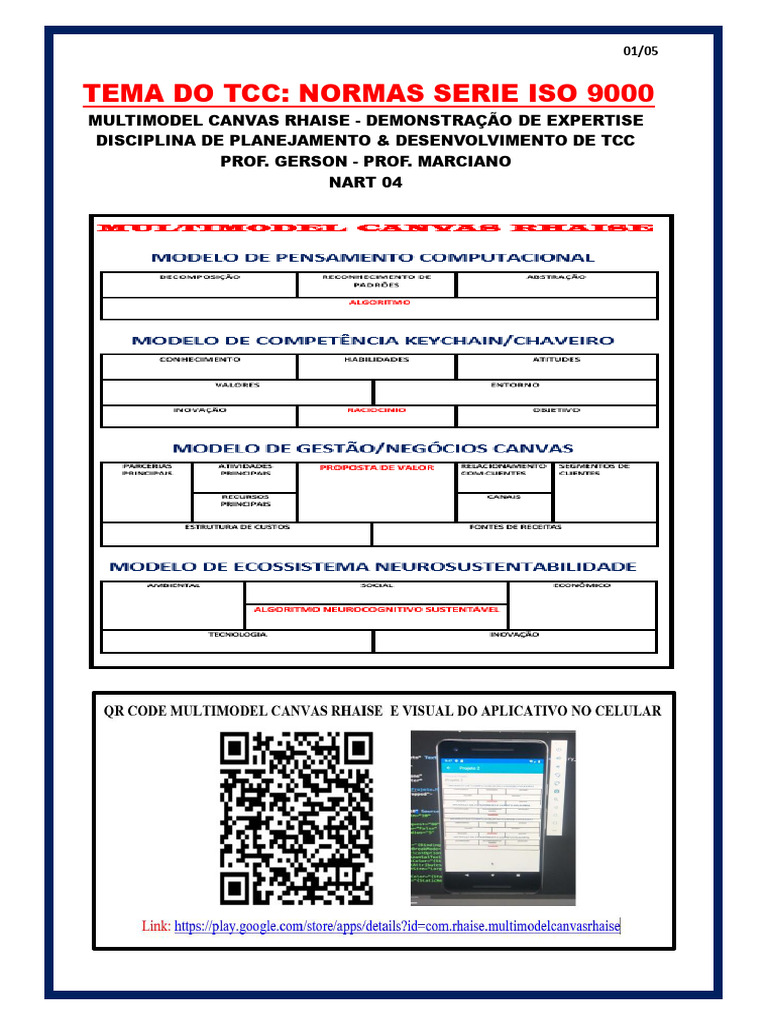 NART 04 MULTIMODEL CANVAS PTCC E DTCC | PDF | Gestão de qualidade | ISO 9000