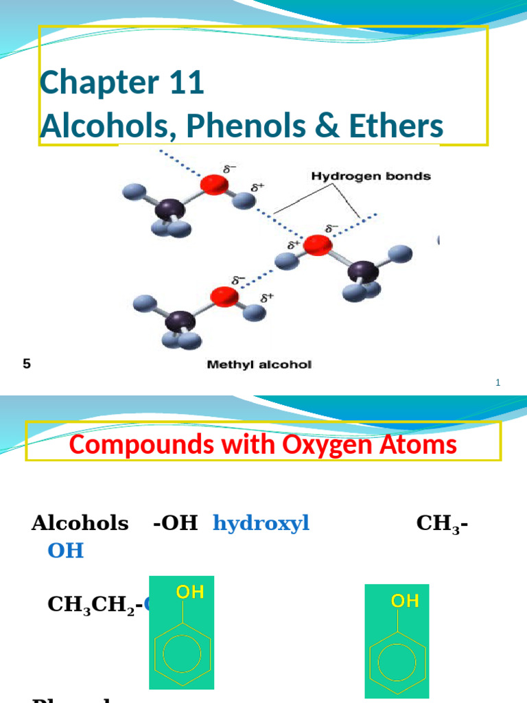 11 Alcohols and Ethers | PDF | Ether | Ester