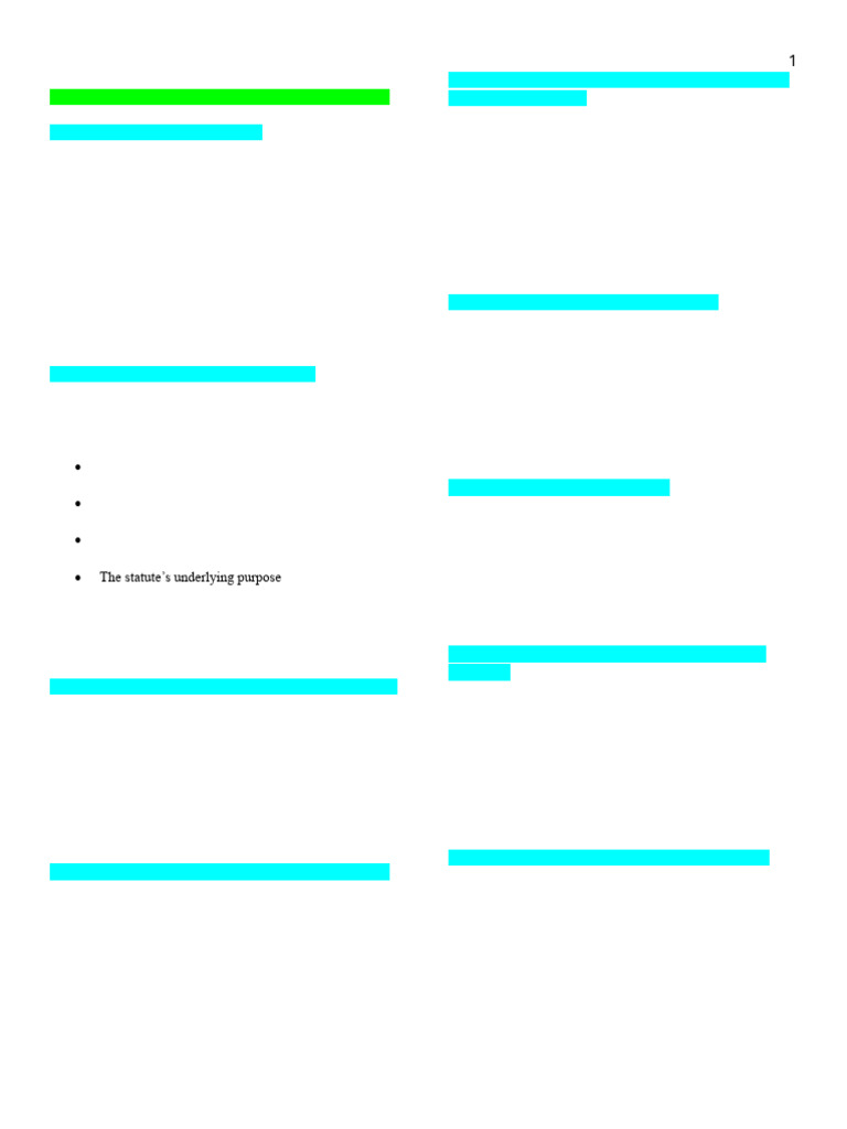 Statcon Chapter 3-9 Reviewer | PDF | Statutory Interpretation | Ex Post Facto Law