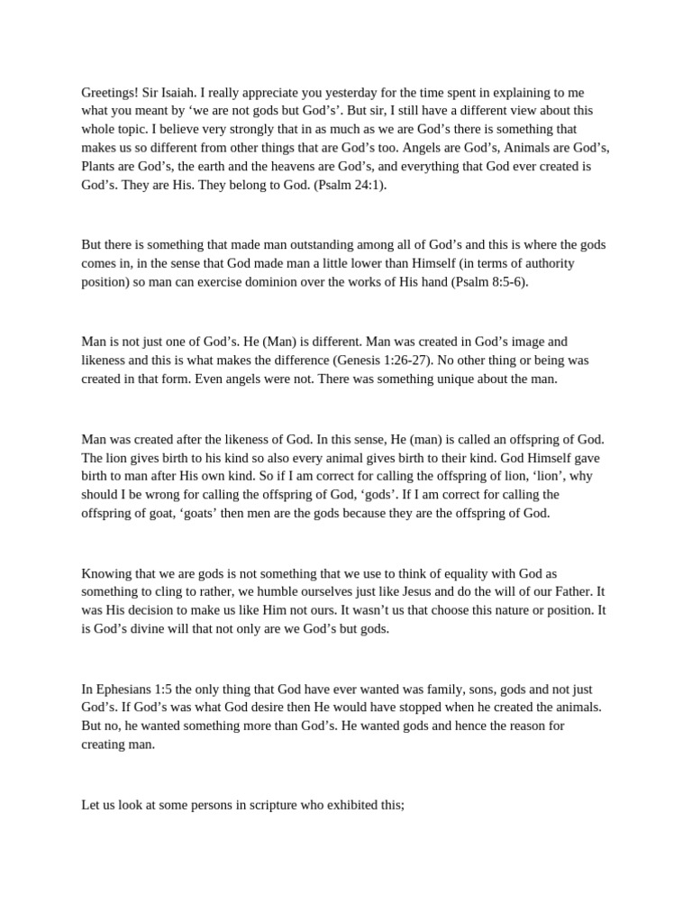 Gods and God's by Meshach Idoko | PDF | God | Book Of Exodus