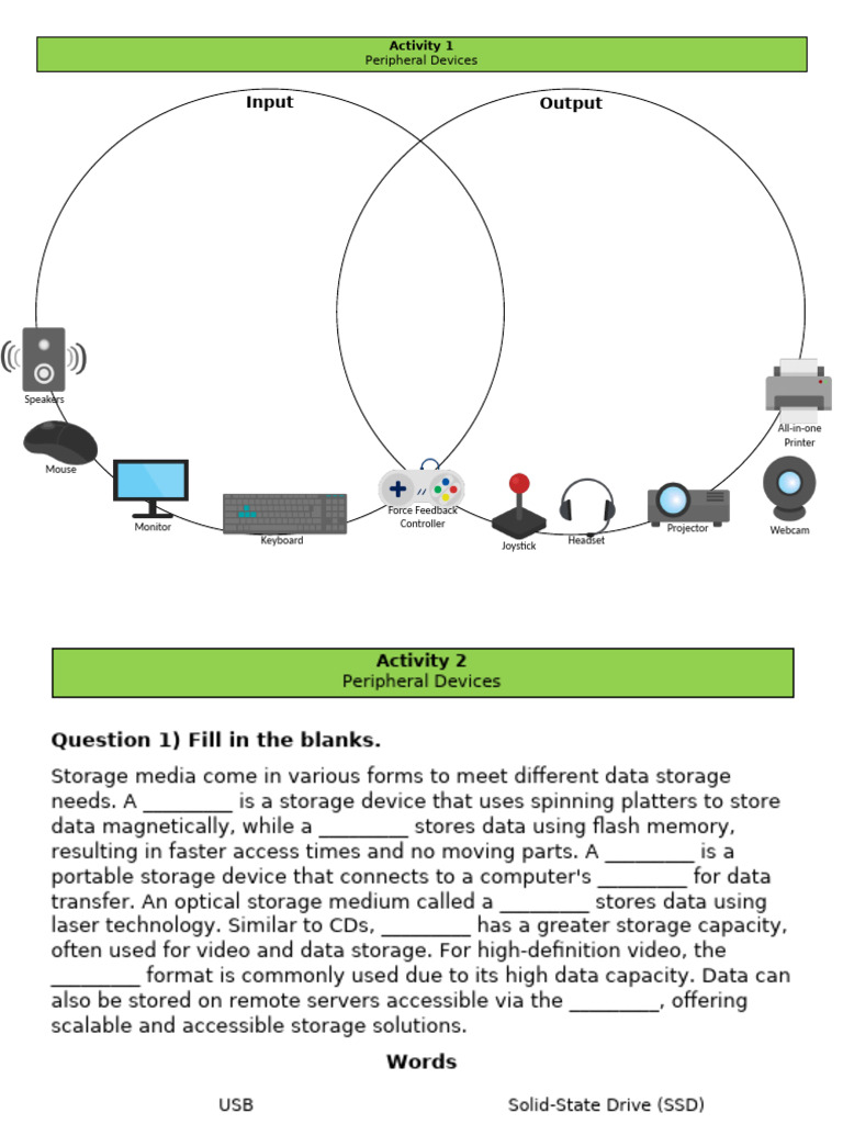 LA2 - Peripheral Device Task | PDF | Computer Data Storage | Usb Flash Drive