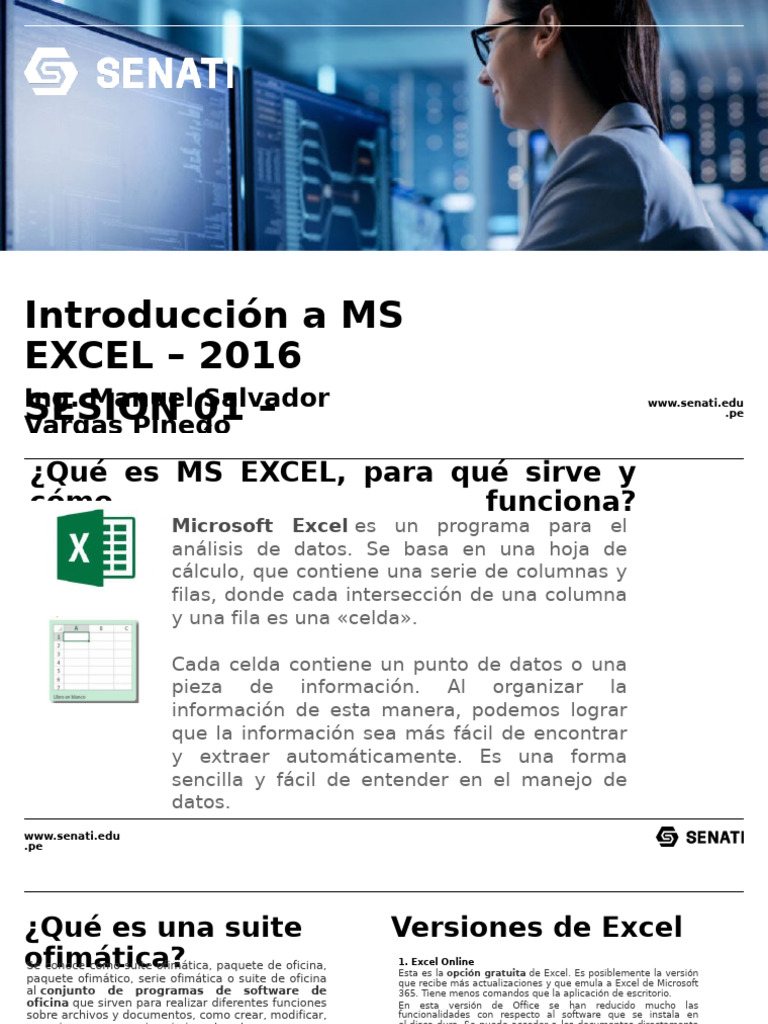 Sesion 01 | PDF | Microsoft Excel | Microsoft Office
