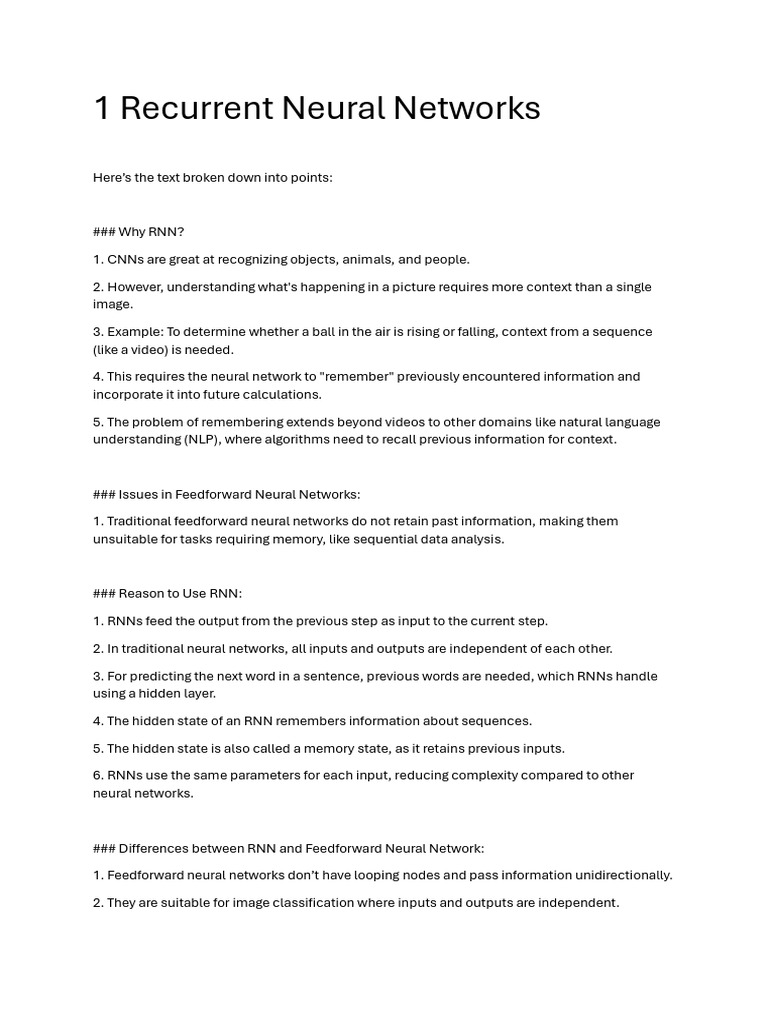 1 Recurrent Neural Networks | PDF | Artificial Neural Network | Speech ...