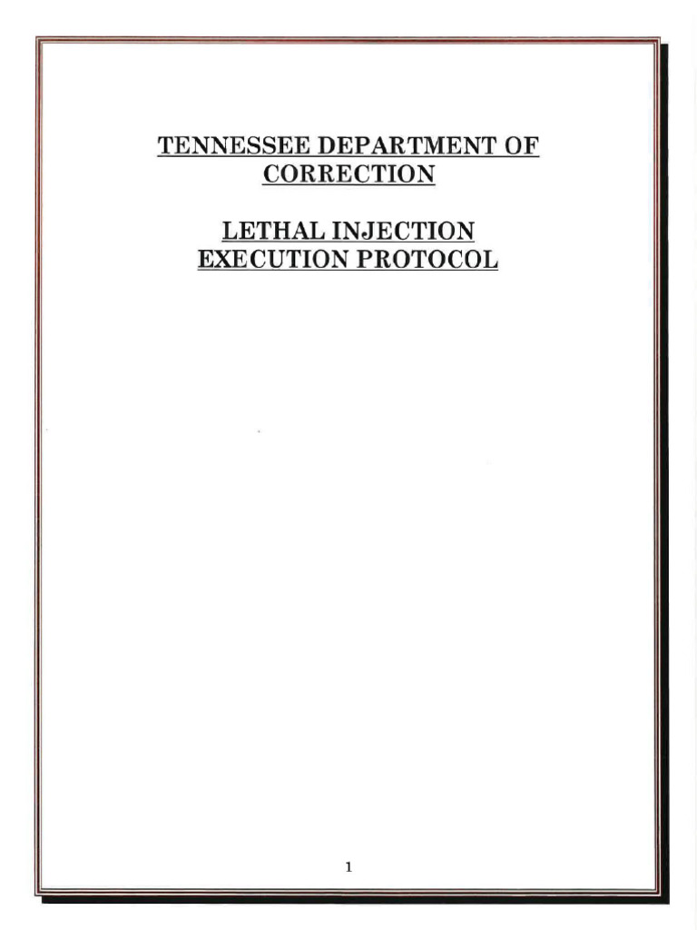 TDOC Lethal Injection Protocol Redacted | PDF