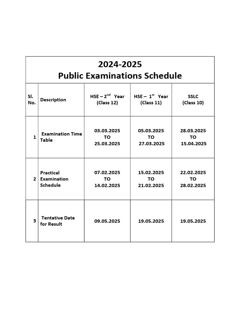 11th public time table 2025 | PDF | Engineering | Science