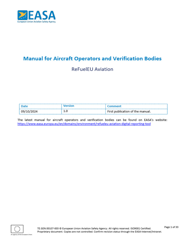 refueleu-aviation-ao-verifier-manual-v1.0 | PDF | Airport | Air Traffic ...